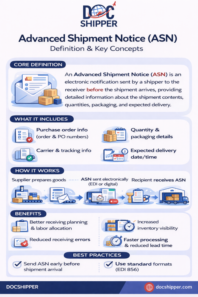 Advanced Shipment Notice (ASN): Definition & Guide in 2026