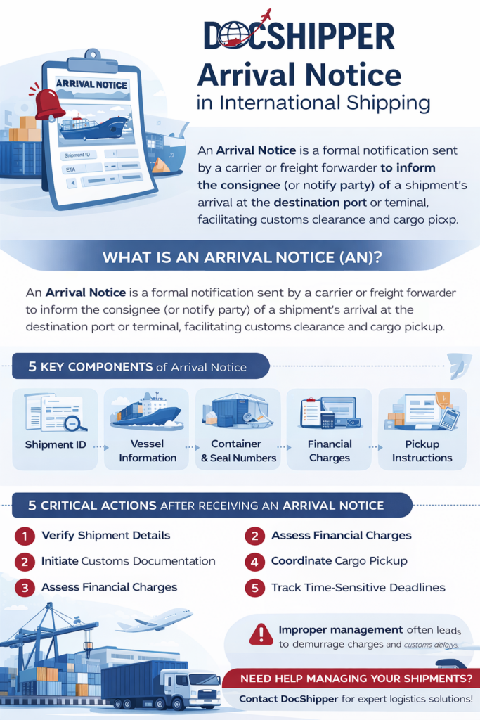 Arrival Notice: Definition & Guide for 2026