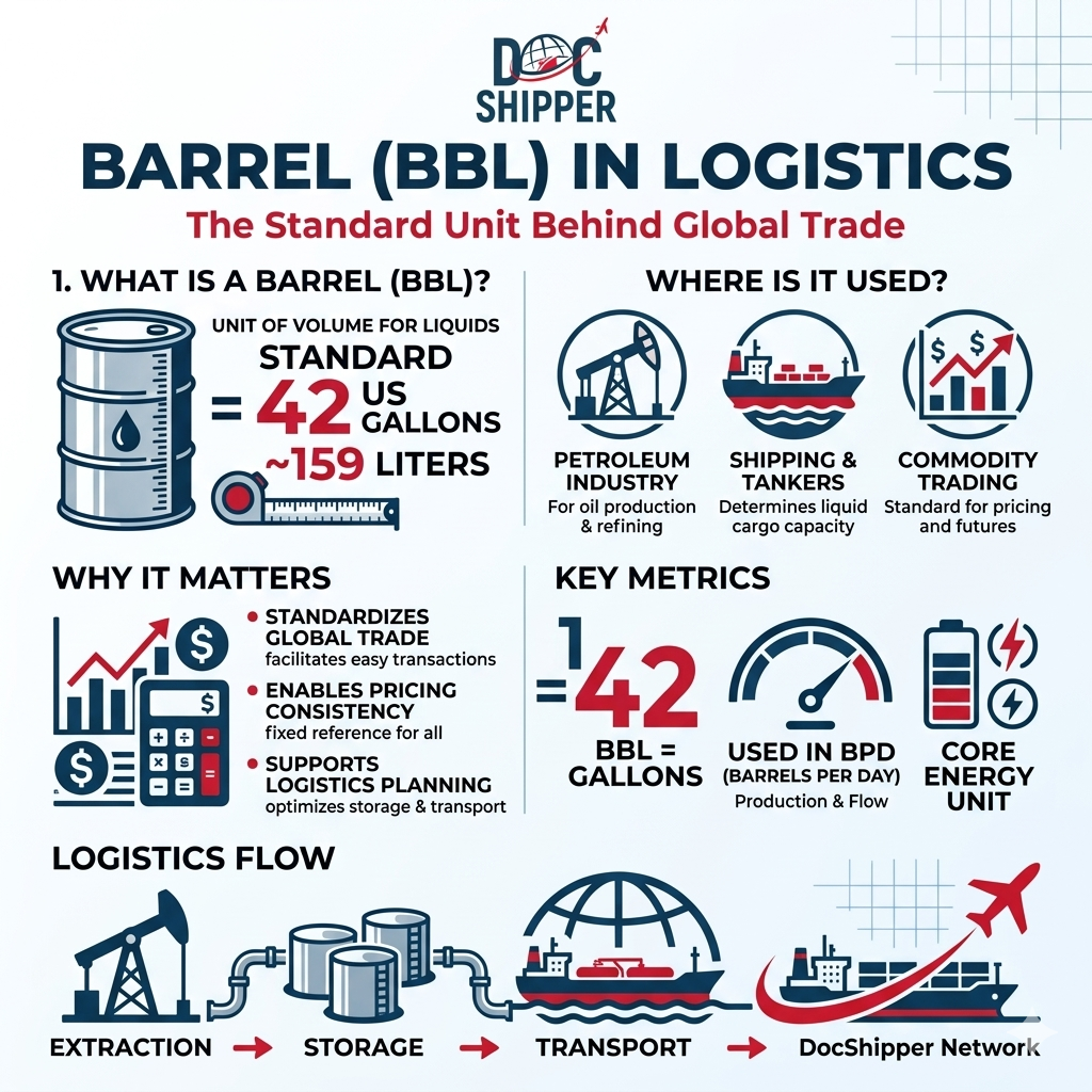 Barrel (BBL): Definition & Calculations in 2026 | DocShipper