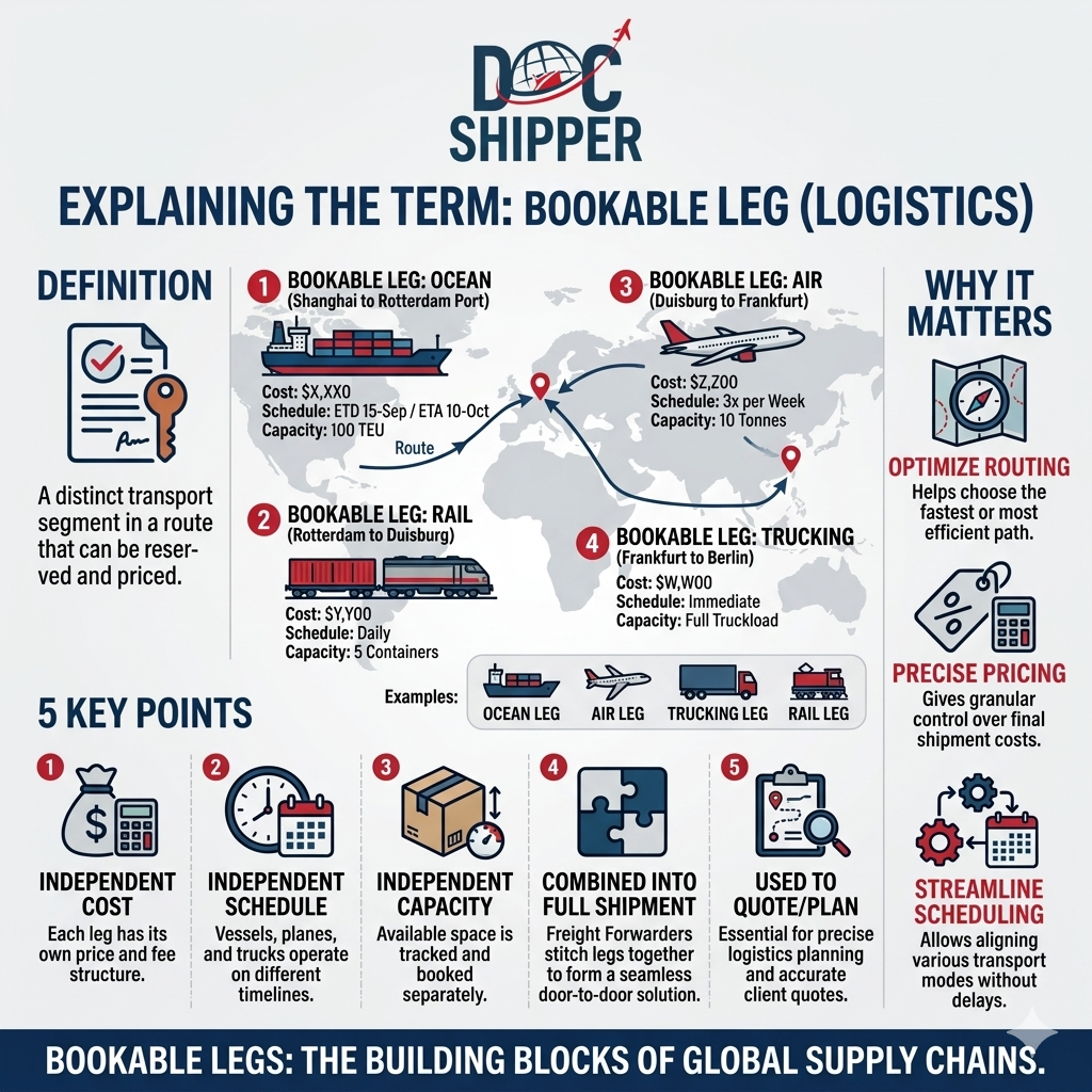 Bookable Leg: Definition & Guide for 2026 | DocShipper