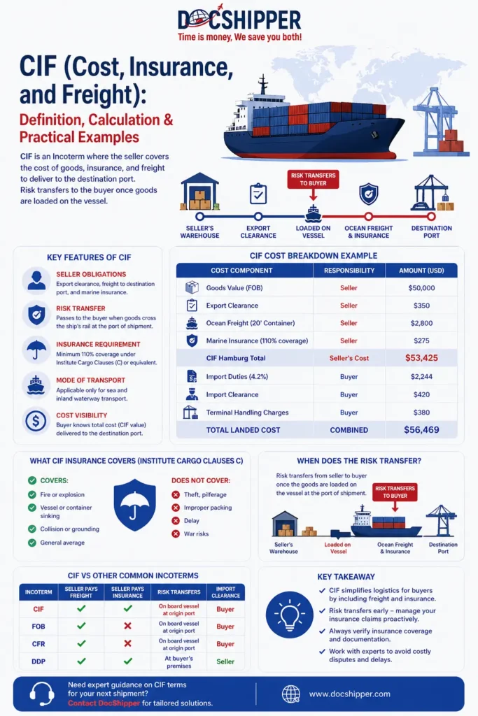 CIF Incoterm: Definition, Costs & Guide for 2026