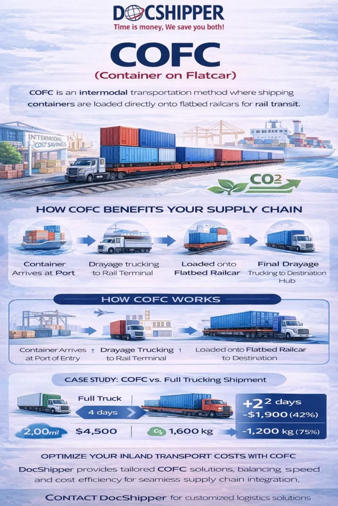 COFC Container on Flatcar: Definition & Guide for 2026