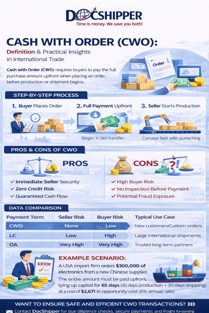 Cash with Order (CWO): Definition & Guide for 2026