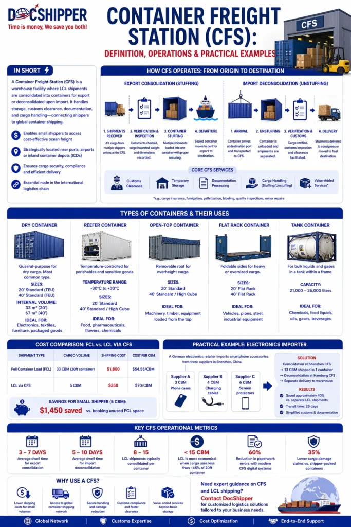 Container Freight Station (CFS): Definition & Guide in 2026