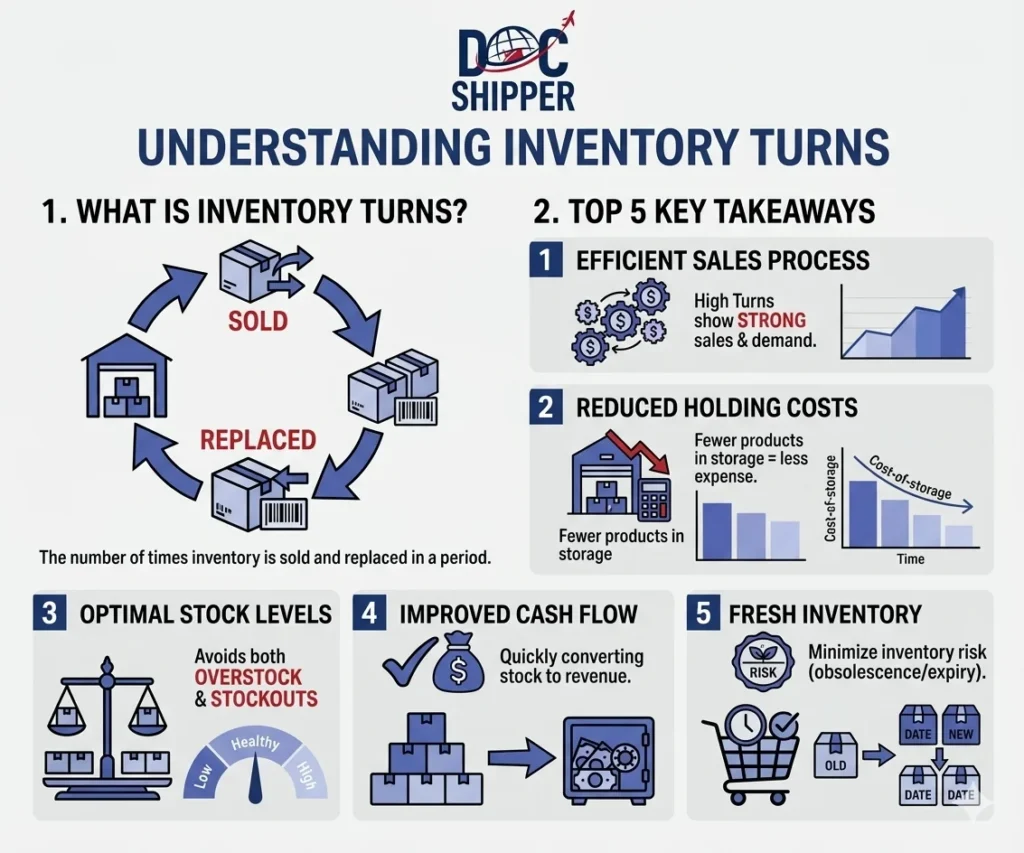 Inventory Turns: Definition & Calculation Guide for 2026 | DocShipper